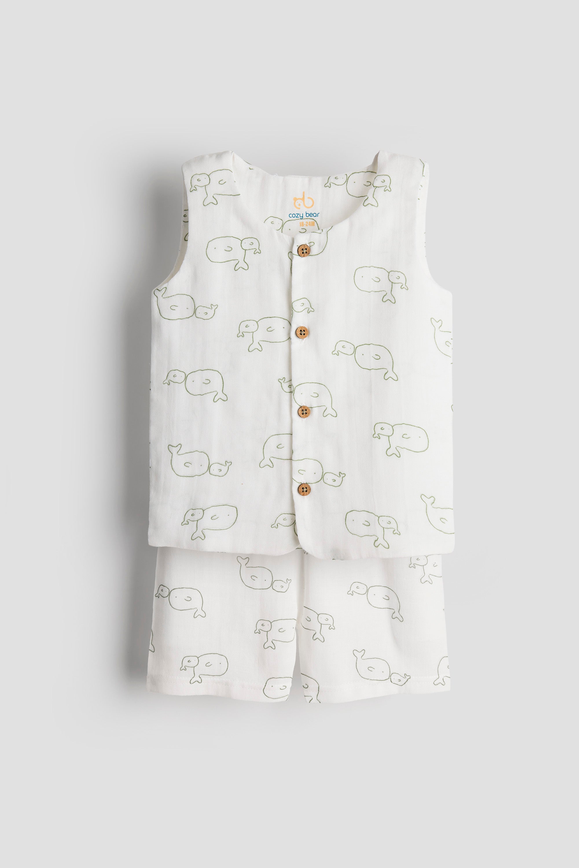 Whaley Cute Set – Cozy Bear Baby Ocean Outfit